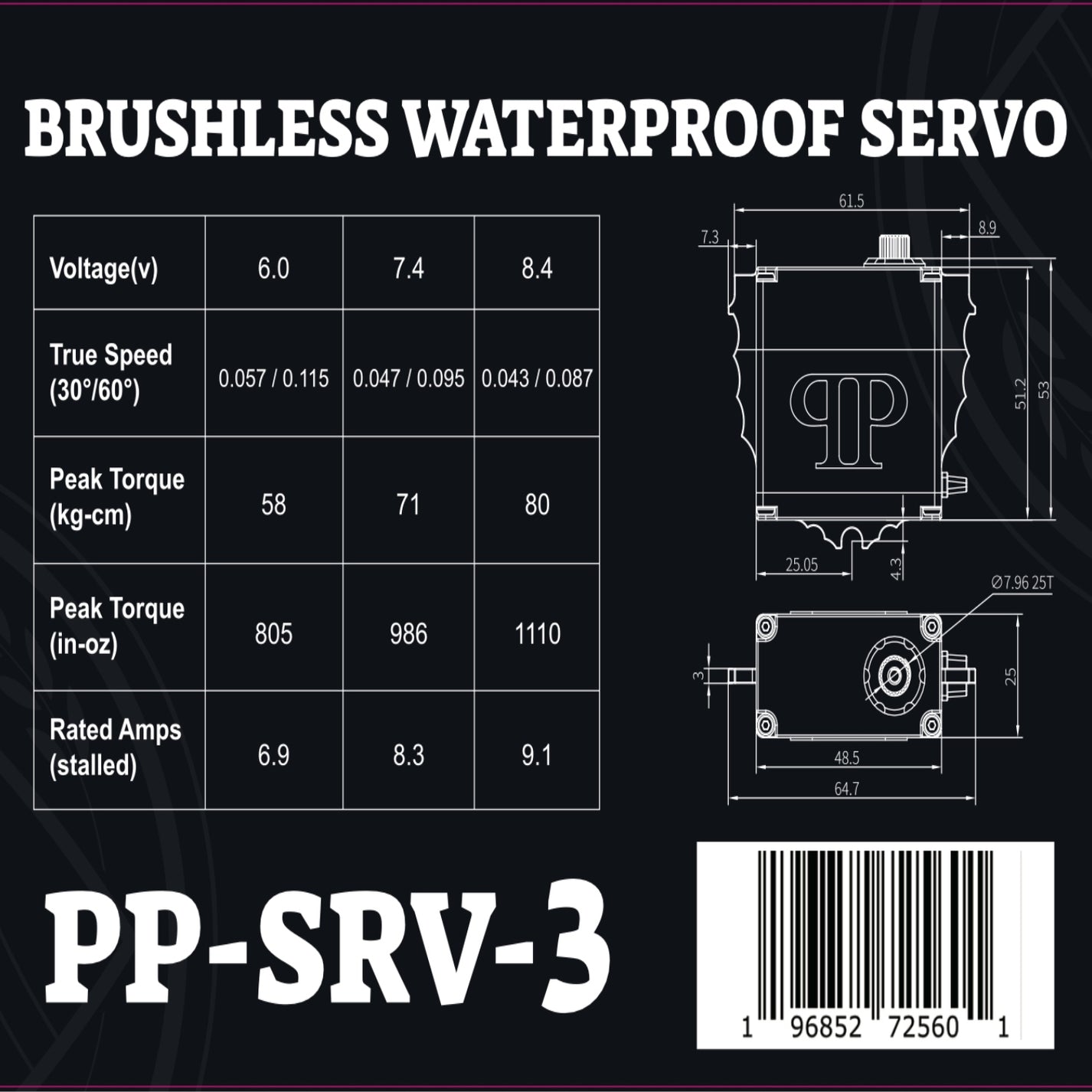 Perfect Pass Monster T Servo For Traxxas RC Cars (Fit Traxxas X-MAXX ...