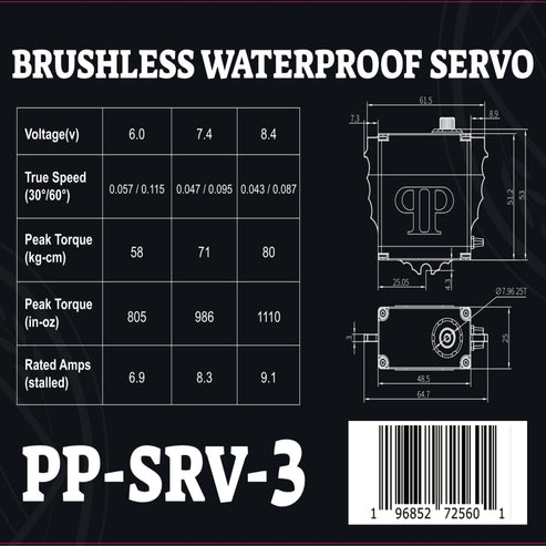 Perfect Pass Monster T Servo For Traxxas RC Cars (Fit Traxxas X-MAXX ...